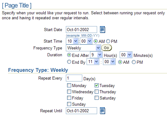 BLAF Guidelines - Scheduling Templates